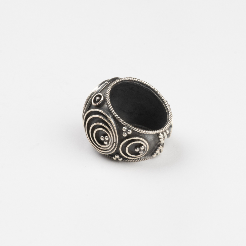 Concentric Spiral Dome Ring – AdornSilver